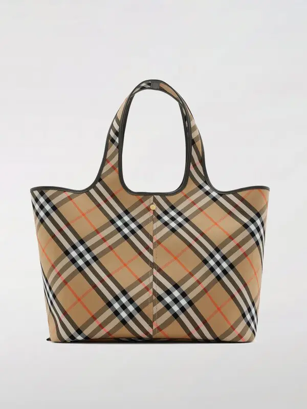 Burberry Vintage Check Cotton Tote Bag With Removable Pouch