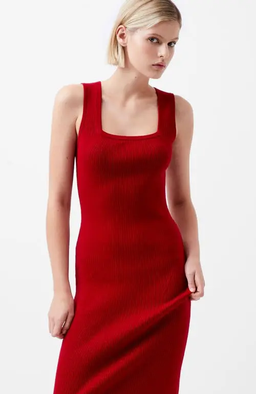 French Connection Mozza Ribbed Sweater Midi Dress In Wine - 55% Off |  Editorialist