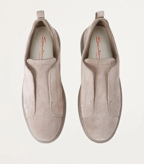 Santoni Clean Icon Suede Sneakers