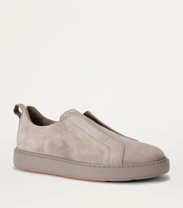 Santoni Clean Icon Suede Sneakers