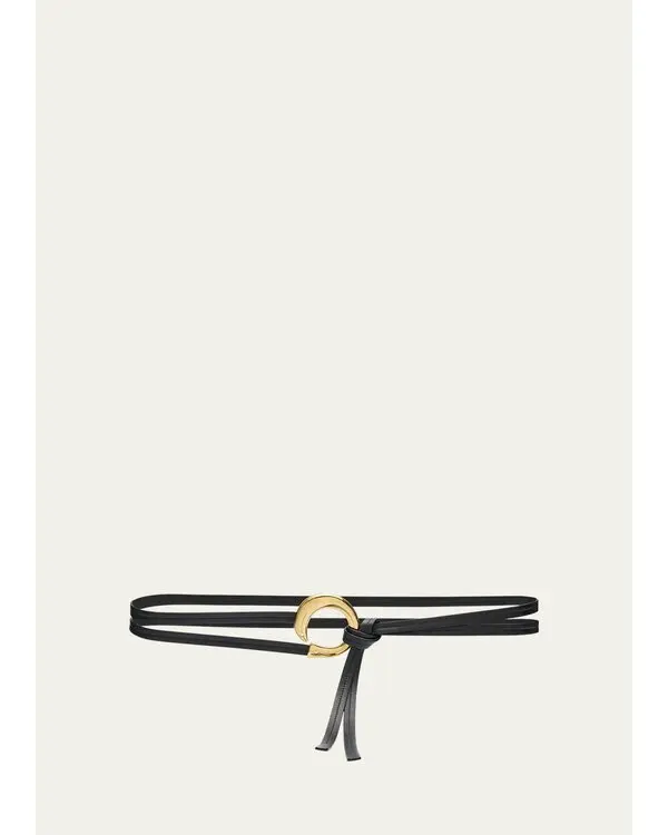Bottega Veneta Cintura Wrap Belt - Black/brass