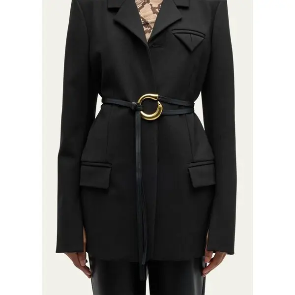Bottega Veneta Cintura Wrap Belt - Black/brass