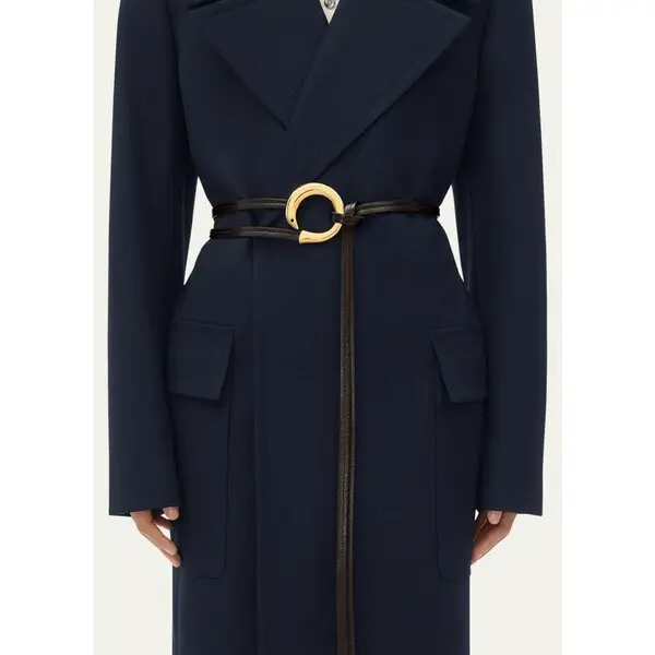 Bottega Veneta Cintura Wrap Belt - Black/brass