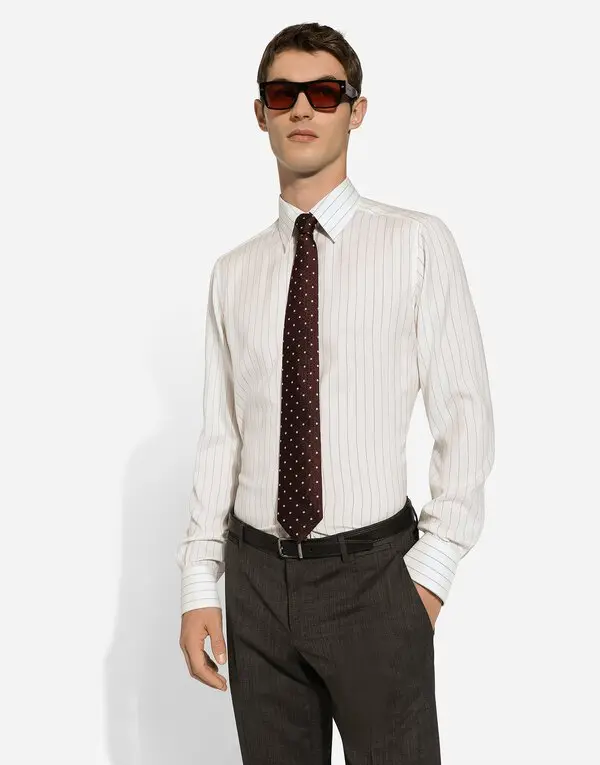 Dolce & Gabbana Striped Poplin Martini-fit Shirt - Multicolor