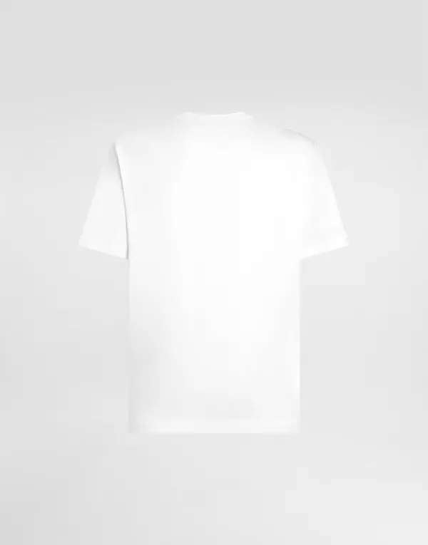 Dolce & Gabbana Cotton T-shirt With Branded Tag - Multicolor
