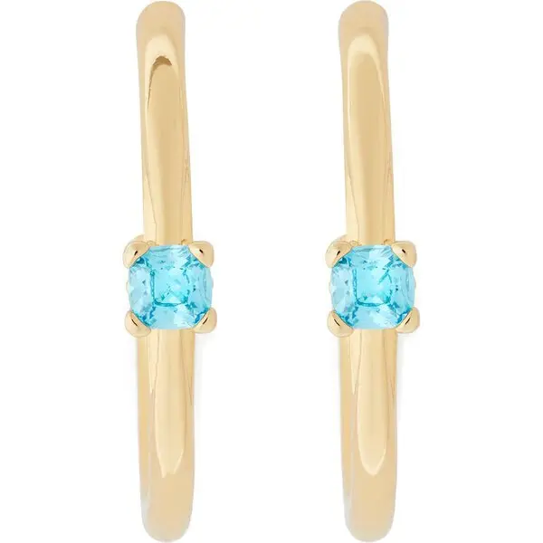 Kate Spade New York Cubic Zirconia Hoop Earrings - Aqua Multi