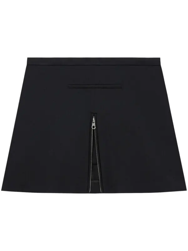COURREGES Zip-detail Twill Miniskirt