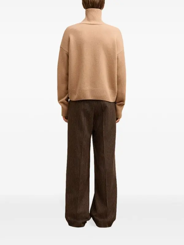 AMI Paris Embossed De Coeur Roll-neck Jumper