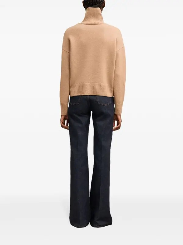 AMI Paris Embossed De Coeur Roll-neck Jumper