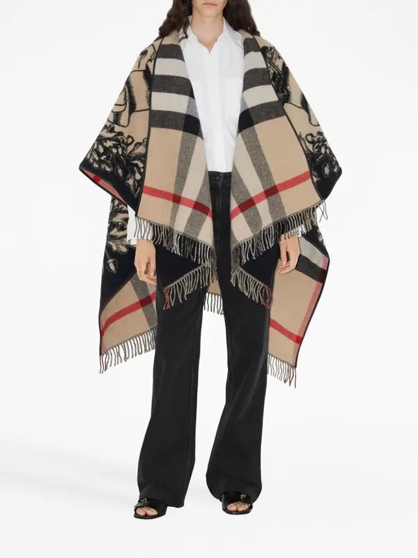 Burberry Equestrian Knight Wool Cape