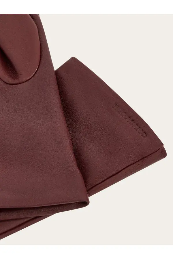 FERRAGAMO Cashmere-lined Leather Gloves