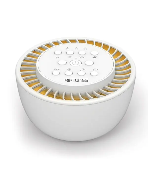 RIPTUNES Noise Sound Machine With 36 Soothing Sounds - White