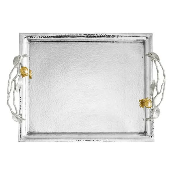 Michael Aram Pomegranate And Gold Tone Serving Tray