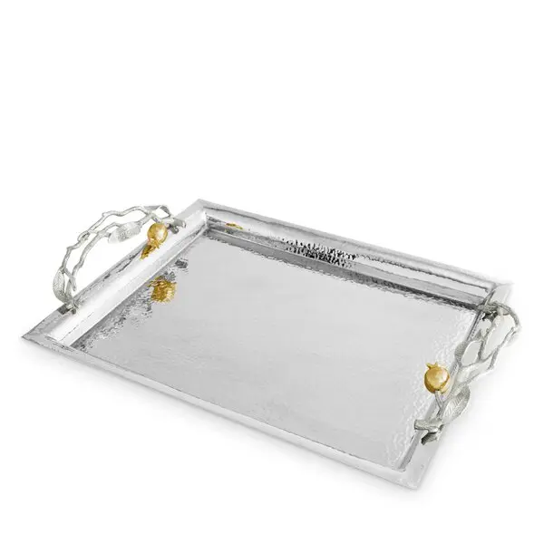 Michael Aram Pomegranate And Gold Tone Serving Tray