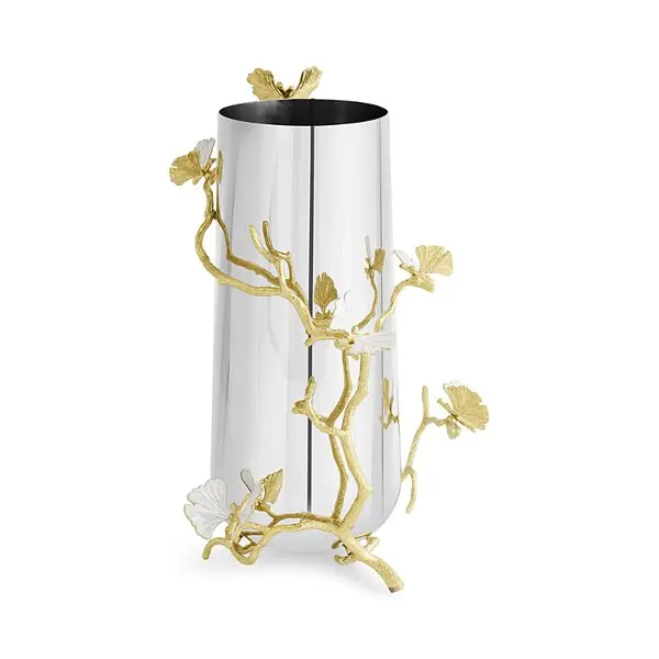 Michael Aram Butterfly Ginkgo Gold Large Vase - Silver