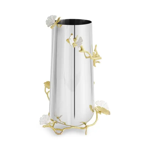 Michael Aram Butterfly Ginkgo Gold Large Vase - Silver