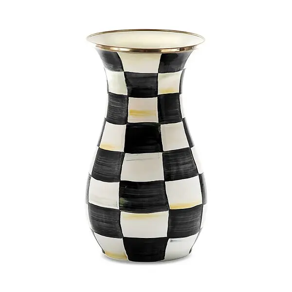 MACKENZIE-CHILDS Courtly Check Enamel Vase Tall - Multi