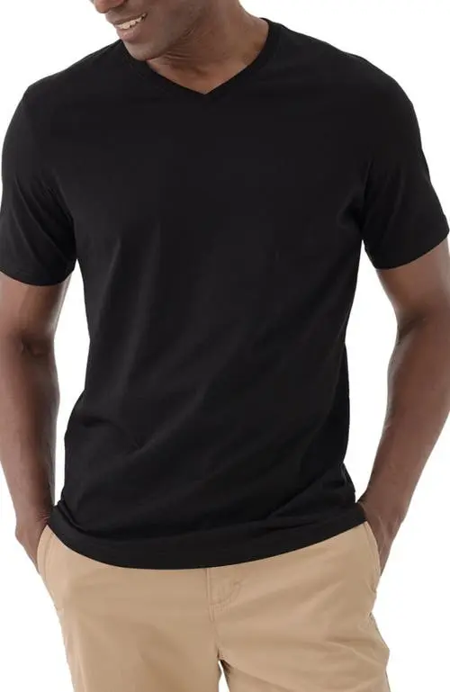 PACT Organic Softspun V-neck Tee - Black