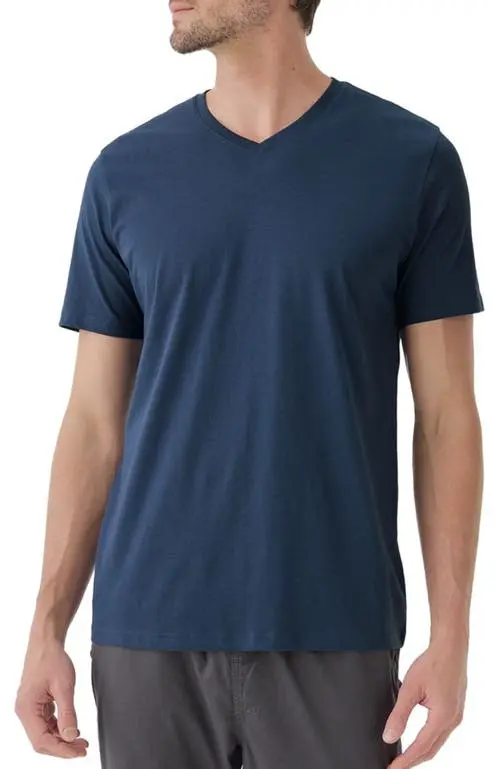PACT Organic Softspun V-neck Tee - French Navy