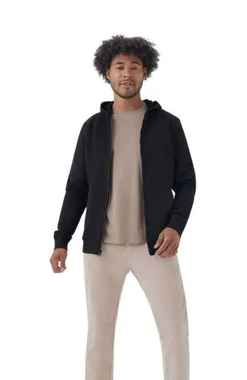 PACT Organic Brushed Fleece Zip Hoodie - Black