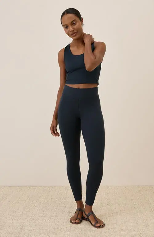 PACT Organic Cotton On-the-go Crop Tank - Midnight Blue