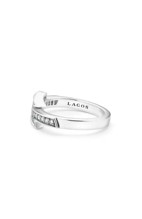 Lagos Caviar Spark Lightning Bolt Diamond Ring