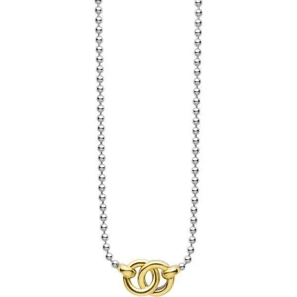 Lagos Interlocking Circle Pendant Necklace - Two-tone