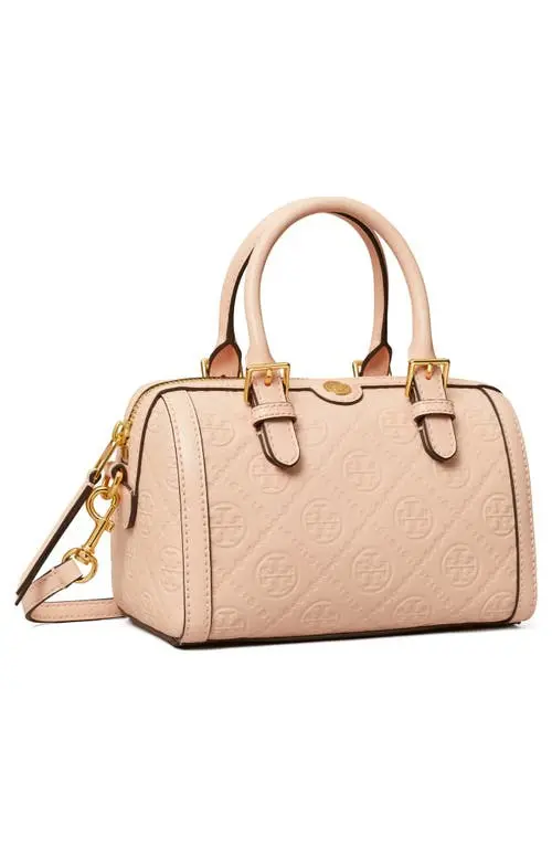 Tory Burch Petite T Monogram Leather Barrel Bag
