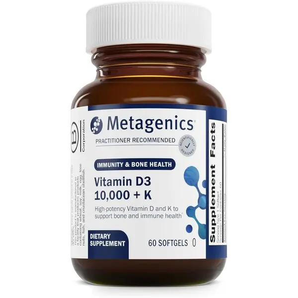 METAGENICS D3 10000 +k 60 Softgels - One-color