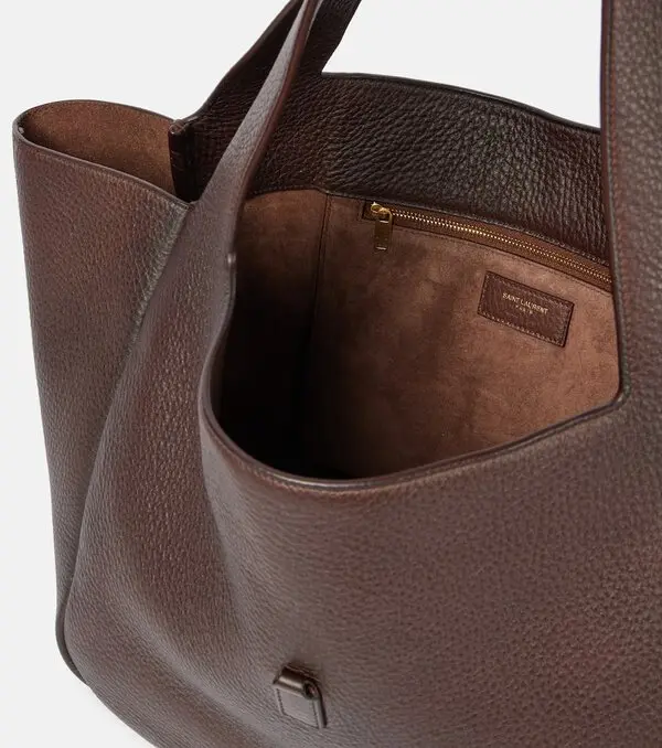 Saint Laurent Le 5 À 7 Bea Large Leather Shopper - Brown