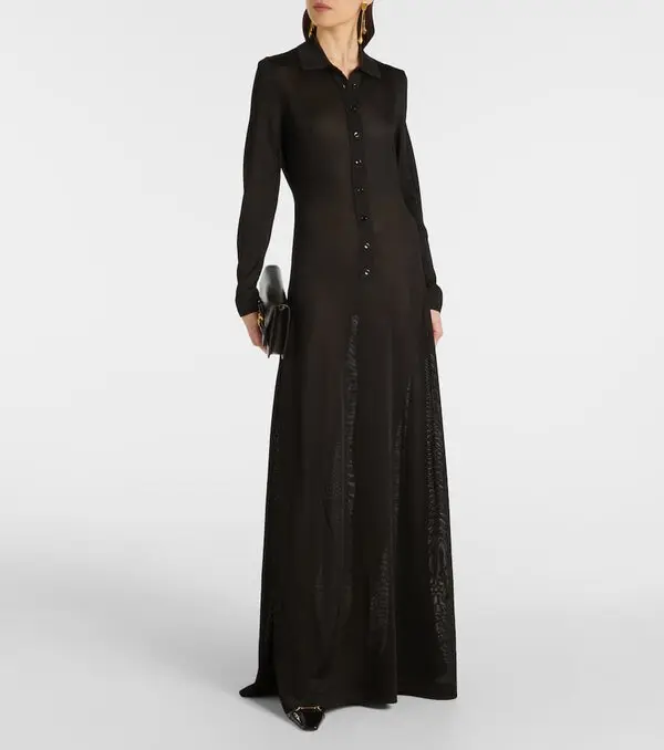 TOM FORD Knitted Polo Maxi Dress
