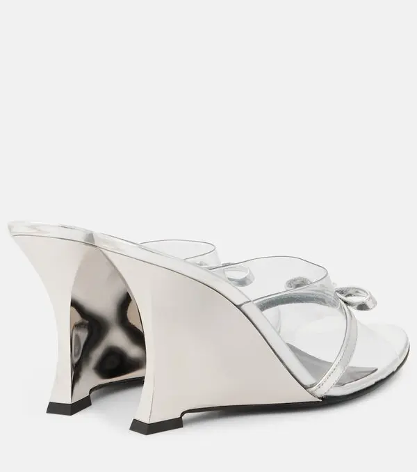 Versace Ribbon 95 Pvc Wedge Mules
