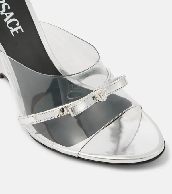 Versace Ribbon 95 Pvc Wedge Mules