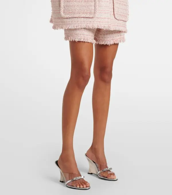 Versace Ribbon 95 Pvc Wedge Mules