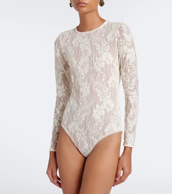 Zimmermann Lace Bodysuit - White
