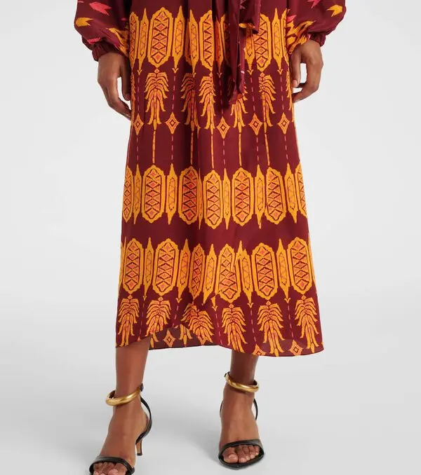 Johanna Ortiz Printed Silk Wrap Dress