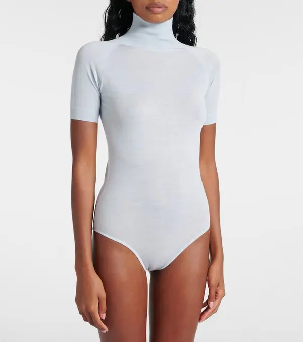 Alaïa Wool Bodysuit - Blue