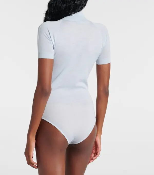 Alaïa Wool Bodysuit - Blue