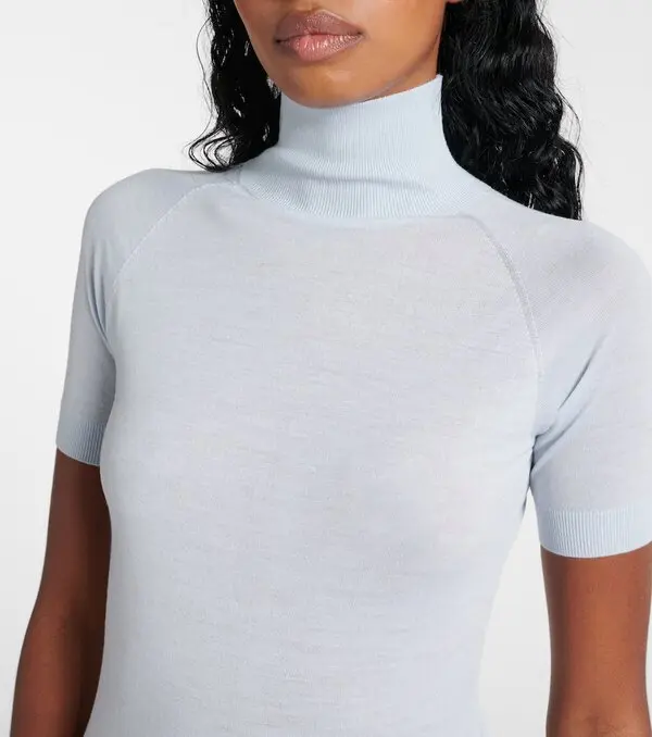 Alaïa Wool Bodysuit - Blue