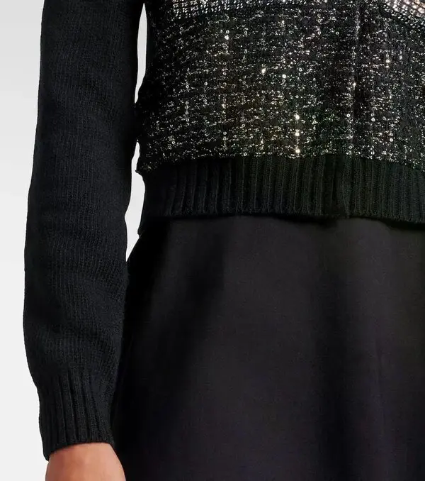 Giambattista Valli Sequined Wool Cardigan