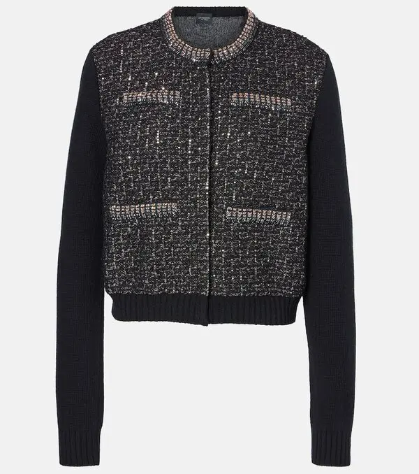 Giambattista Valli Sequined Wool Cardigan