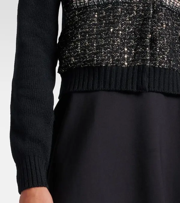 Giambattista Valli Sequined Wool Cardigan