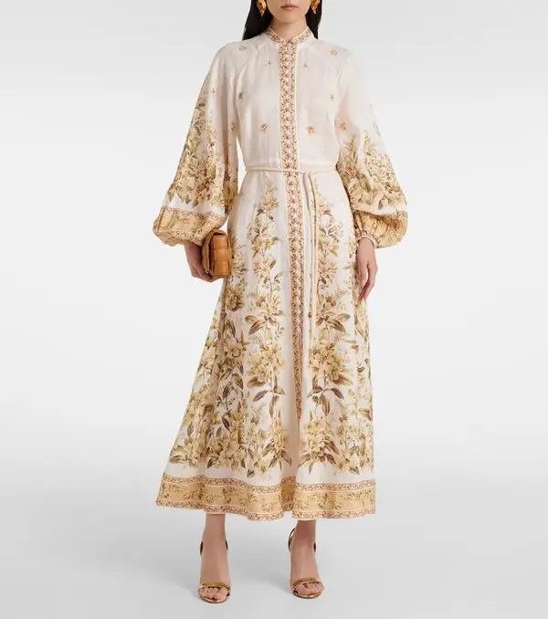 zimmermann linen maxi dress white Zimmermann Lucky floral linen lace maxi dress