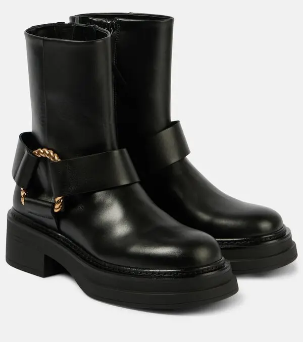 Dorothee Schumacher Leather Combat Boots