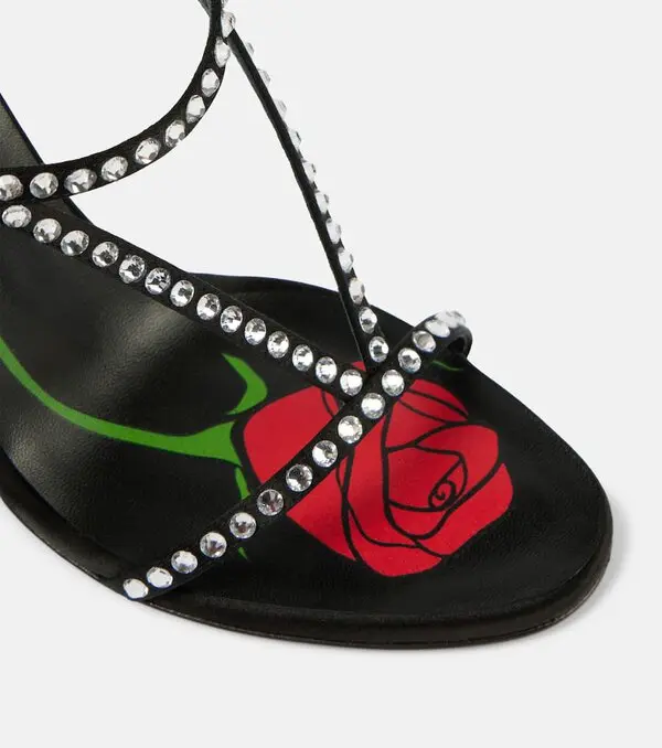 Magda Butrym Crystal-embellished Satin Sandals