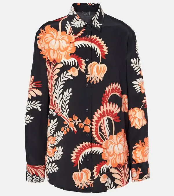 Etro Printed Silk Crêpe De Chine Blouse