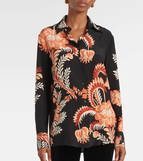 Etro Printed Silk Crêpe De Chine Blouse