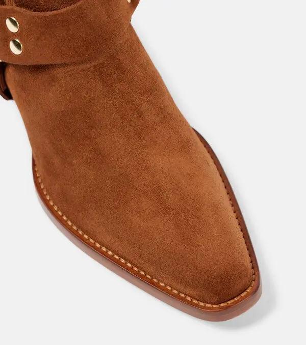 Paris Texas Helena Suede Biker Boots - Brown