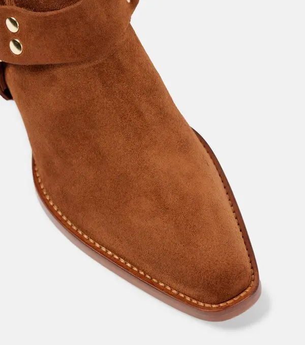 Paris Texas Helena Suede Biker Boots - Brown