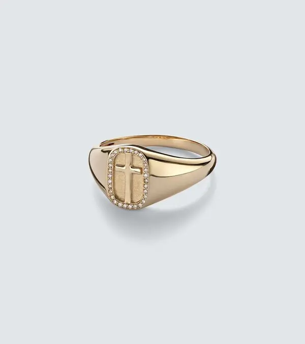 SYDNEY EVAN Cross Icon Ring - Gold